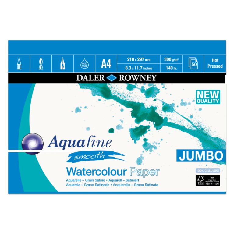 Aquafine Watercolour Smooth Pad 300gsm A4 - New Forest Stationers
