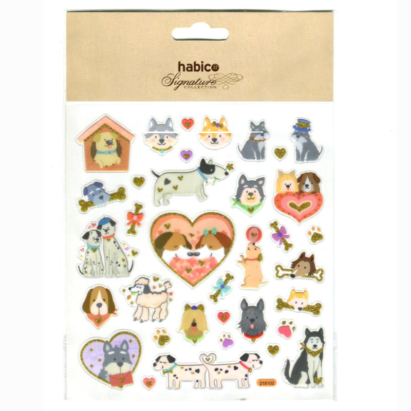 Habico Signature Glitter Stickers Dogs - New Forest Stationers